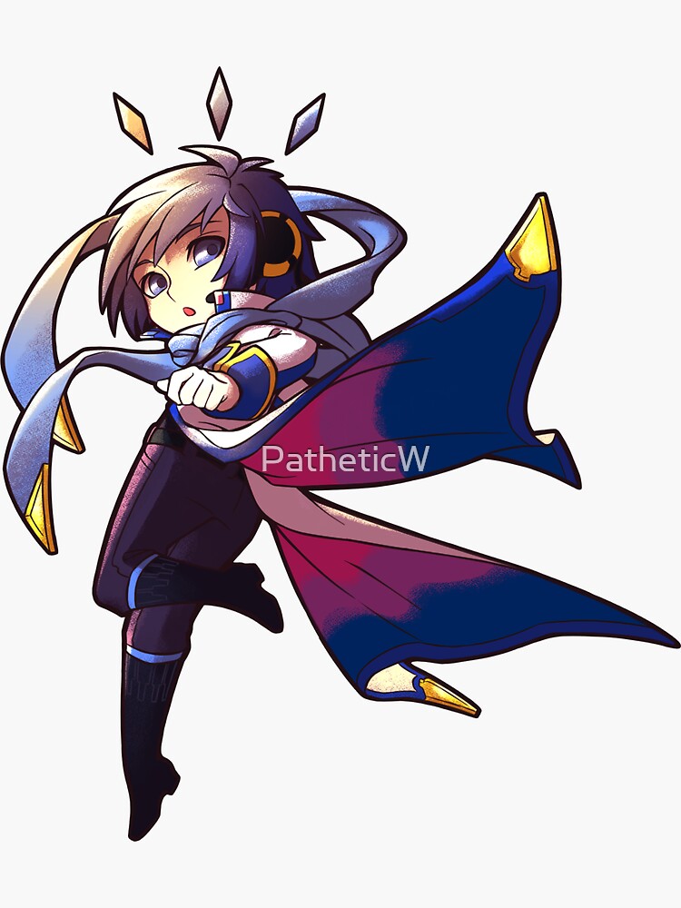 "KAITO V3 chibi (bi flag ver)" Sticker for Sale by PatheticW | Redbubble