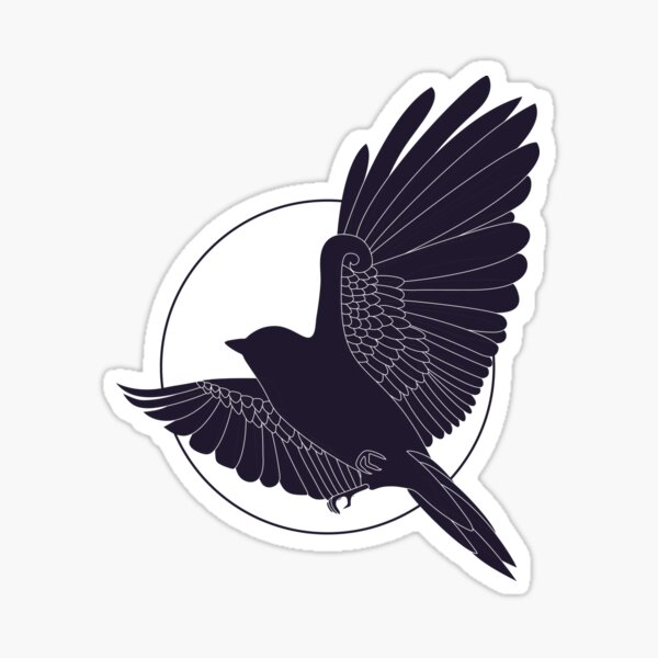 "Blackbird in Flight" Sticker for Sale by tfedan | Redbubble