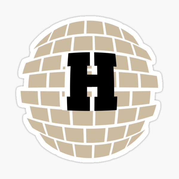 " LETTER H GOLD AND BLACK WALL DESIGN" Sticker for Sale by Frany88 ...