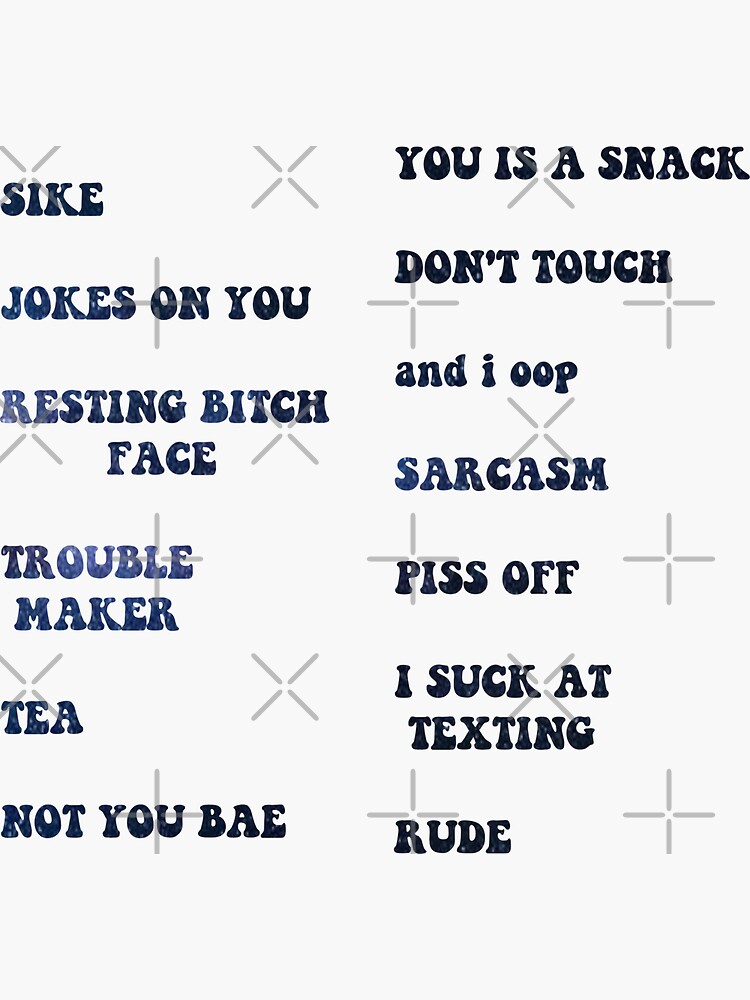 "rude sticker pack" Sticker for Sale by laura-ljps | Redbubble