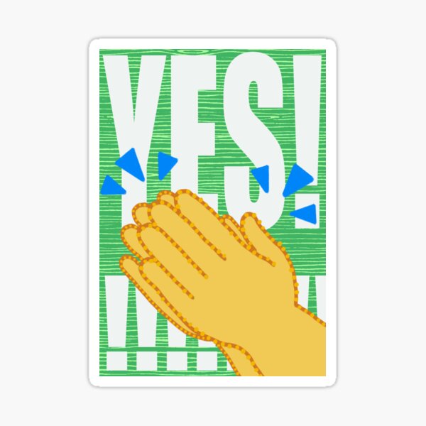"Yes! Clapping Hands" Sticker by AmyVaidStudio | Redbubble