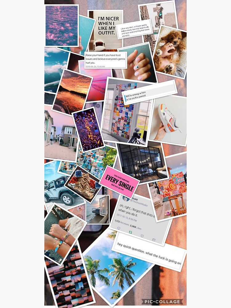 "sunset vsco aesthetic collage " Sticker by Hollyshop5 | Redbubble