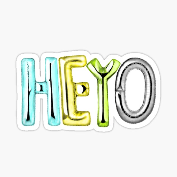 "HEYO balloons!" Sticker for Sale by cami-williams | Redbubble