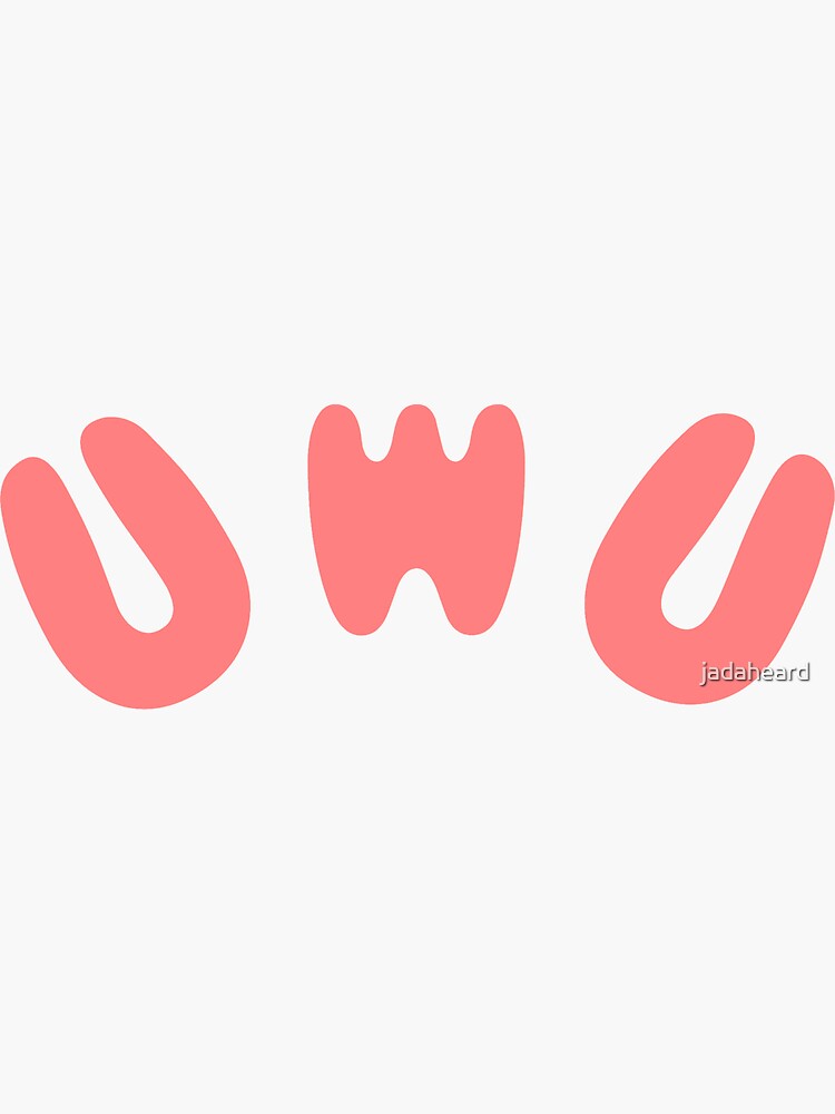 "cute uwu sticker " Sticker by jadaheard | Redbubble