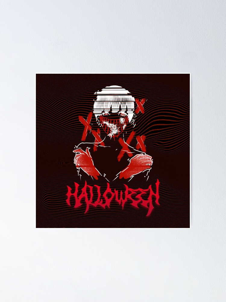 "Scary Halloween Anime character" Poster by dreamofdenim | Redbubble