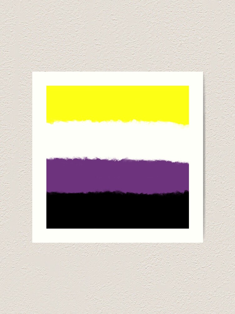 "non-binary flag " Art Print for Sale by ravens-are-cool | Redbubble