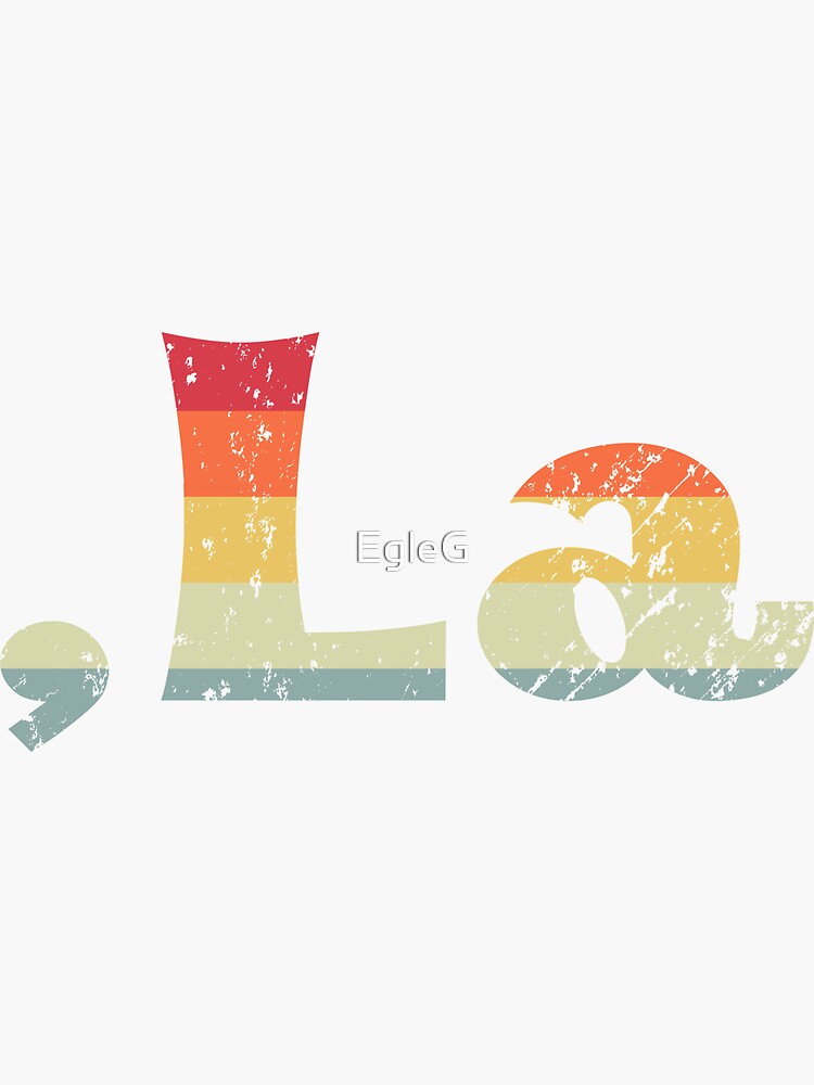 "Retro 70s distressed Comma La " Sticker for Sale by EgleG | Redbubble