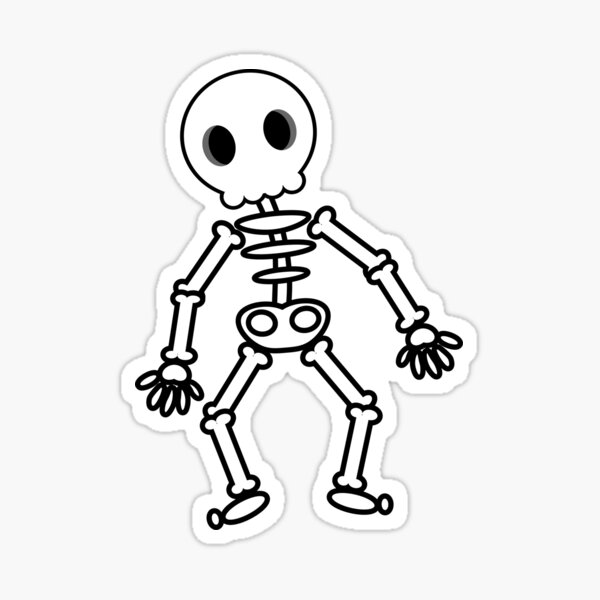 "Cute Skeleton" Sticker for Sale by pinkwinkpop | Redbubble