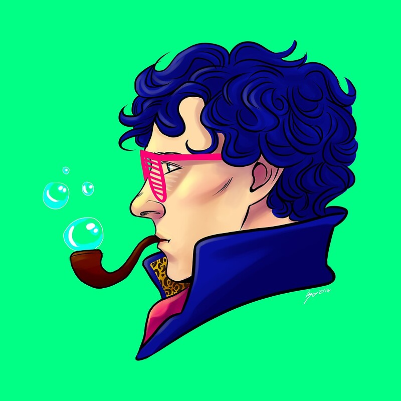 "Party Sherlock [blue]" by kafers | Redbubble