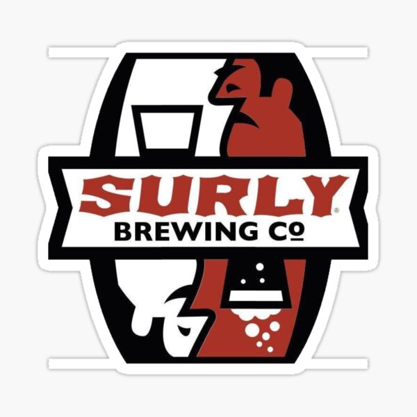 "Surly Brewing Co. " Sticker for Sale by EarthAndSea | Redbubble
