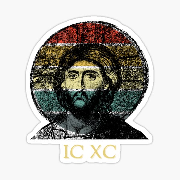 "Jesus Christ IC XC" Sticker by DiverseMerch | Redbubble