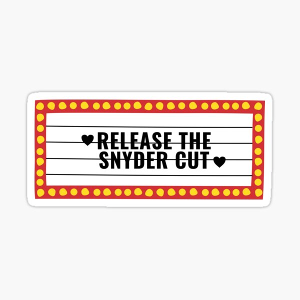 "Release the snyder cut" Sticker for Sale by OSTYY17 | Redbubble
