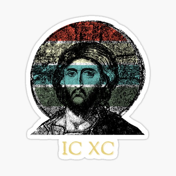 " Jesus Christ IC XC" Sticker by DiverseMerch | Redbubble