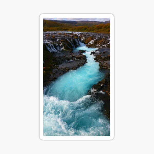 "Icelandic cascade" Sticker by KukieDoe | Redbubble