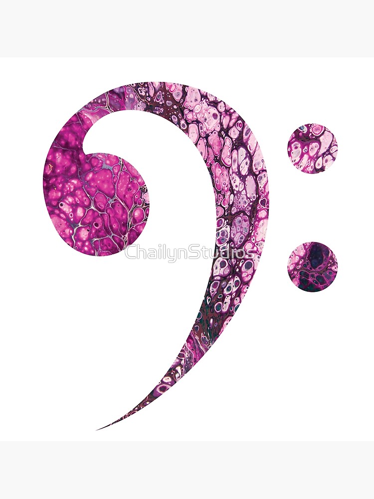 "Pink Laced Cell Bass Treble Clef" Poster for Sale by ChailynStudios ...