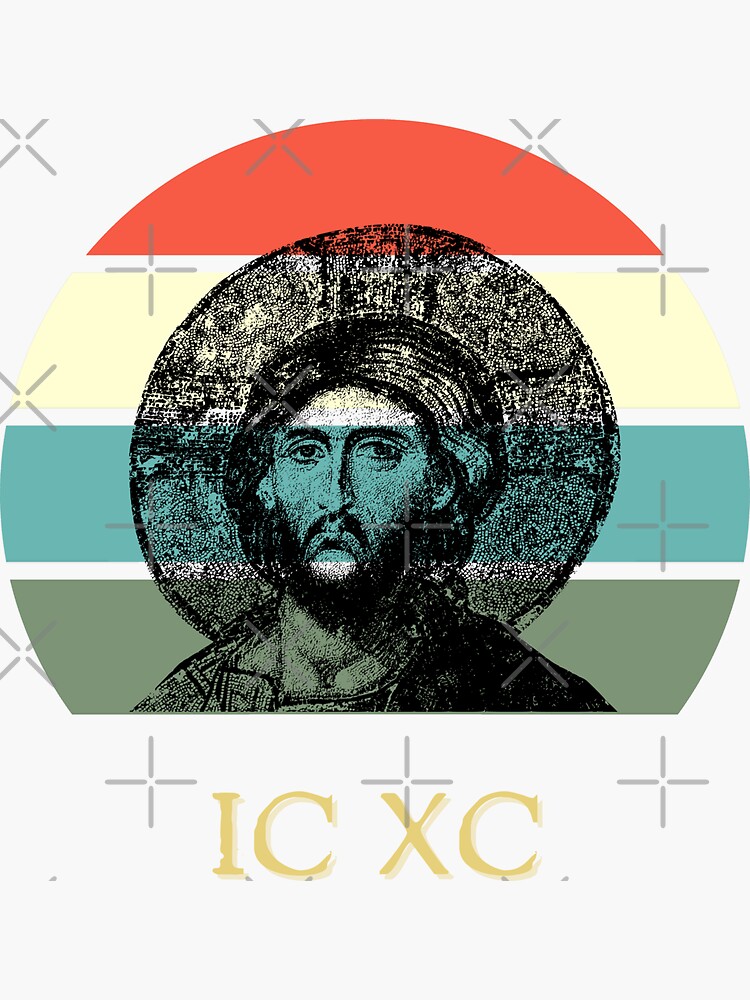 " Jesus Christ IC XC " Sticker for Sale by DiverseMerch | Redbubble