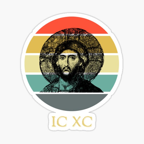 "Jesus Christ IC XC " Sticker by DiverseMerch | Redbubble