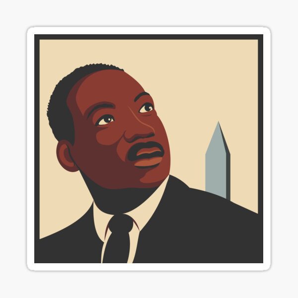 "MLK Illustration" Sticker for Sale by ImMelancholyKid | Redbubble
