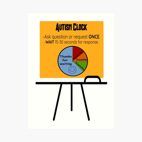 "Autism Clock" Art Print for Sale by J-LaD | Redbubble