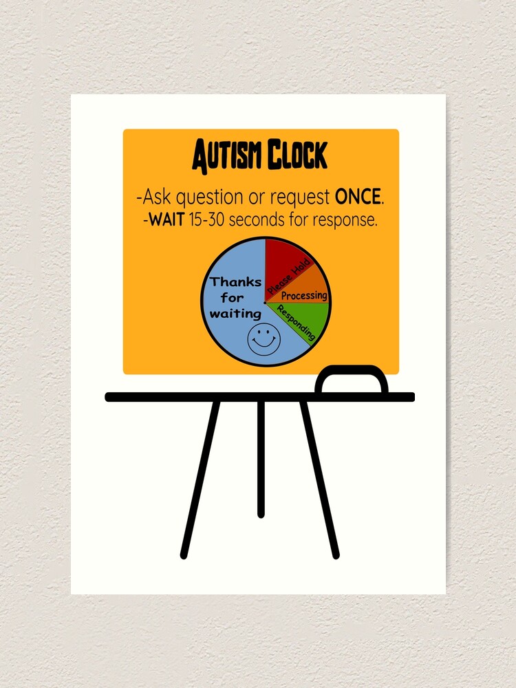 "Autism Clock" Art Print for Sale by J-LaD | Redbubble