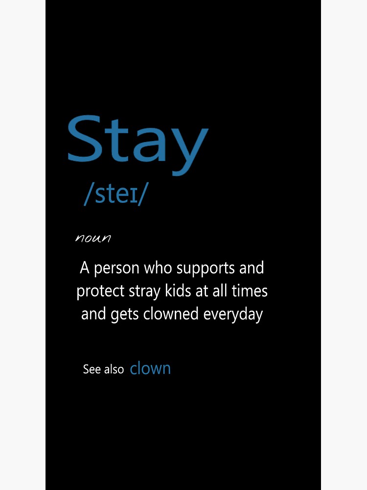 "stray kids stay fandom (meaning.noun)" Sticker for Sale by stay05 ...