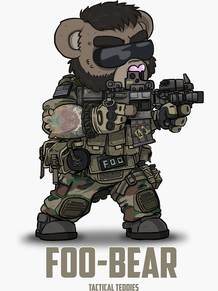 "FOO-BEAR (Tan)" Sticker for Sale by hiwez | Redbubble