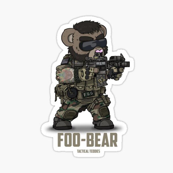 "FOO-BEAR (Tan)" Sticker for Sale by hiwez | Redbubble
