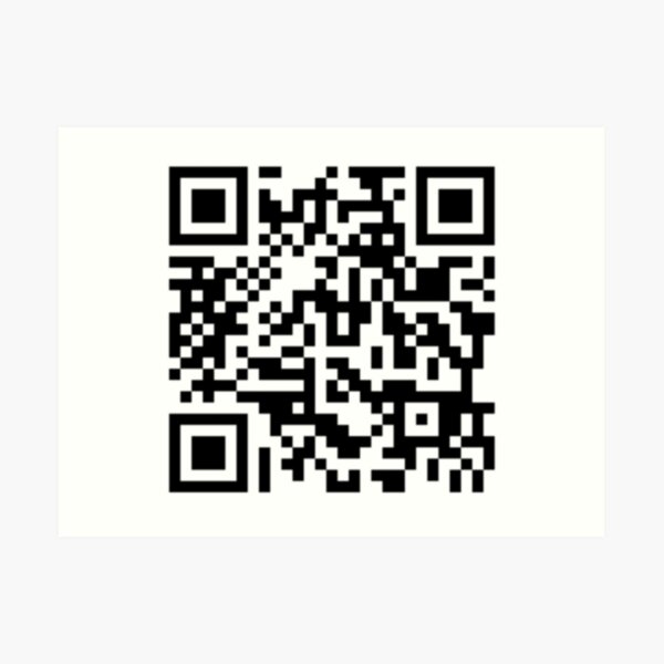 "rick roll qr code" Art Print for Sale by KaylaH22 | Redbubble