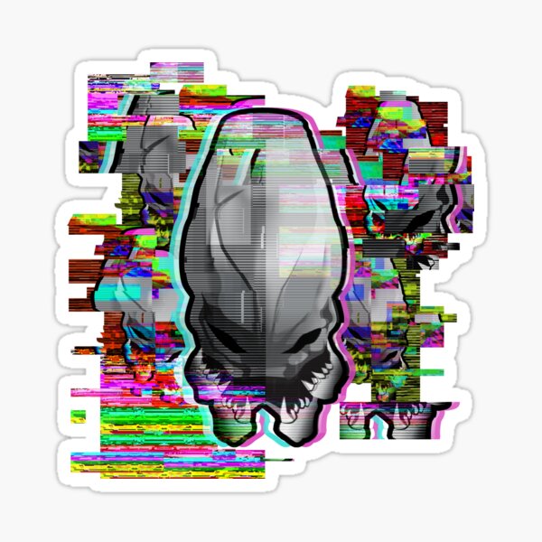 "Legendary Glitch Elite Skull" Sticker for Sale by BitRadical | Redbubble