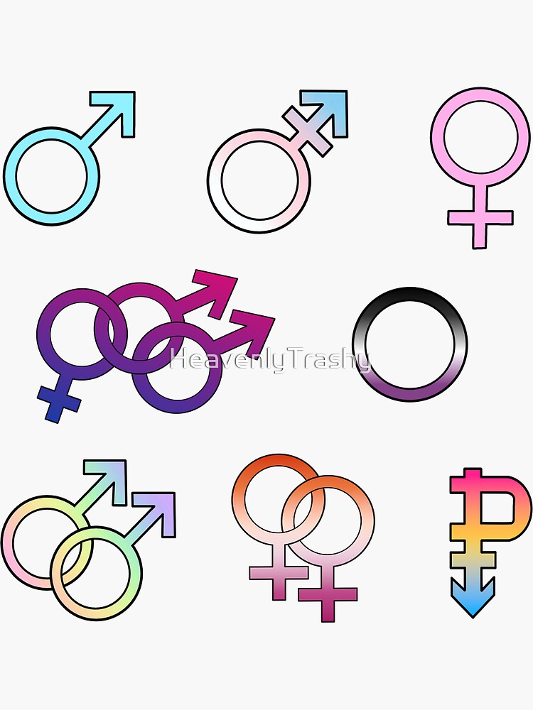 Gendersexuality Signs Sticker For Sale By Heavenlytrashy Redbubble