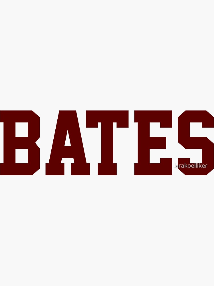 "Bates Varsity Letters" Sticker for Sale by larakoelliker | Redbubble