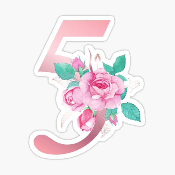 " Number 5" Sticker by maamesaa | Redbubble