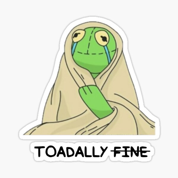 "Toadally Fine - Light" Sticker by ani-tees | Redbubble