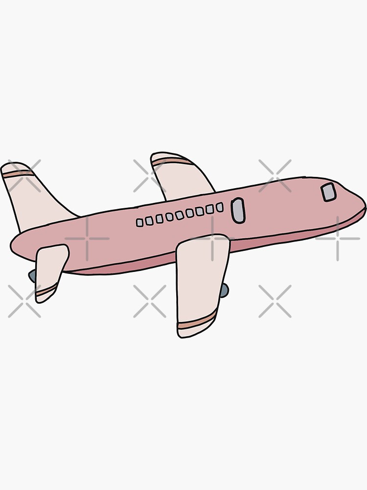"pink plane" Sticker for Sale by itsrubii | Redbubble