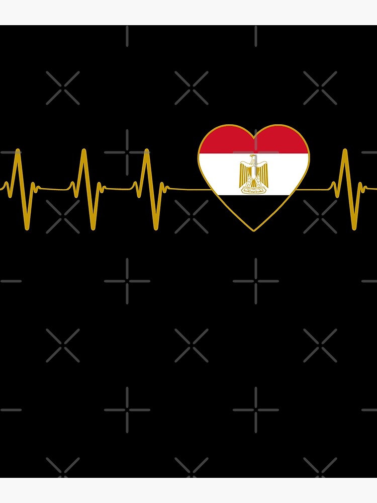 "Egyptian Heartbeat I Love Egypt Country Flag Heart Family" Poster by ...