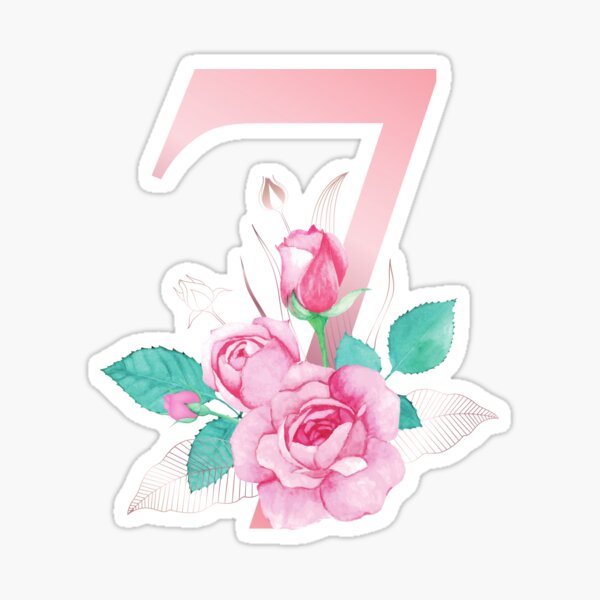 " Number 7" Sticker by maamesaa | Redbubble