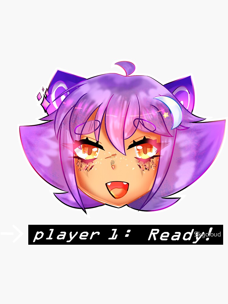 "Player 1 Ready!" Sticker by Skycloud | Redbubble