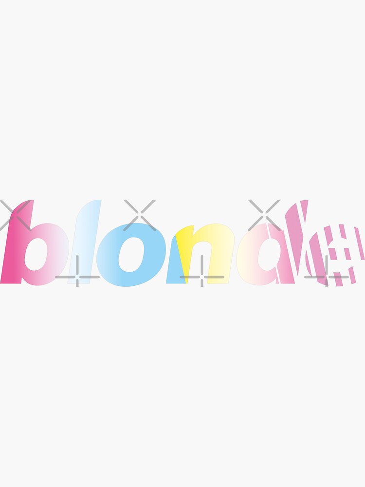 "Blond Blonde Frank Ocean / Typography Text / Baby Pastel Bright Colour ...