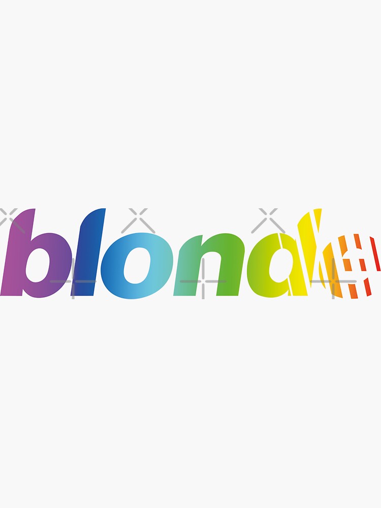 " Blond Blonde Frank Ocean / Typography Text / RAINBOW" Sticker for ...