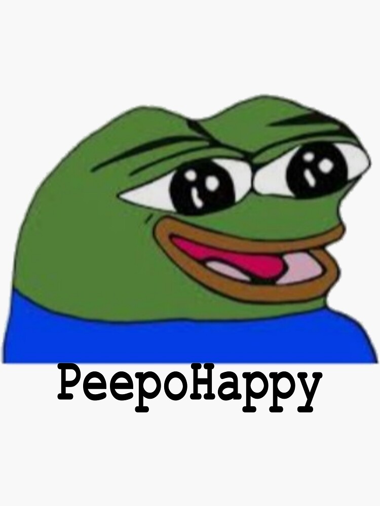 "Pepe Frog Peepo Happy" Sticker by SlowBreeze17 | Redbubble