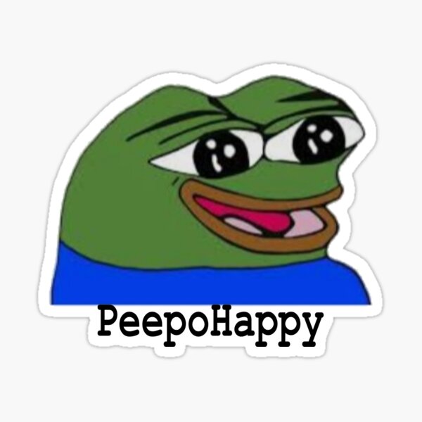 "Pepe Frog Peepo Happy" Sticker by SlowBreeze17 | Redbubble