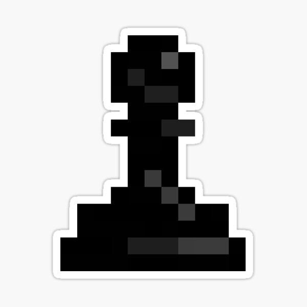 "Pixel Chess Pawn (black)" Sticker for Sale by snowyguy | Redbubble