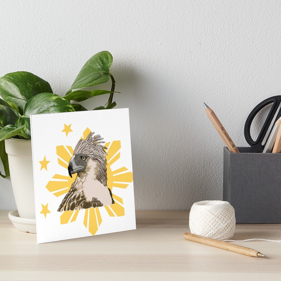 "Agila (Philippine Eagle) with Three Stars and Sun" Art Print for Sale ...