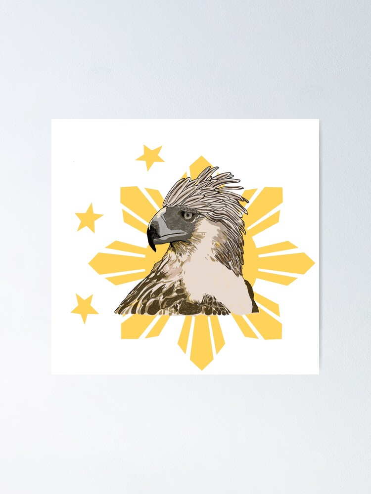 "Agila (Philippine Eagle) with Three Stars and Sun" Poster for Sale by ...
