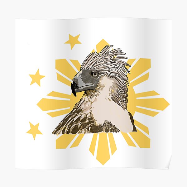 "Agila (Philippine Eagle) with Three Stars and Sun" Poster for Sale by ...