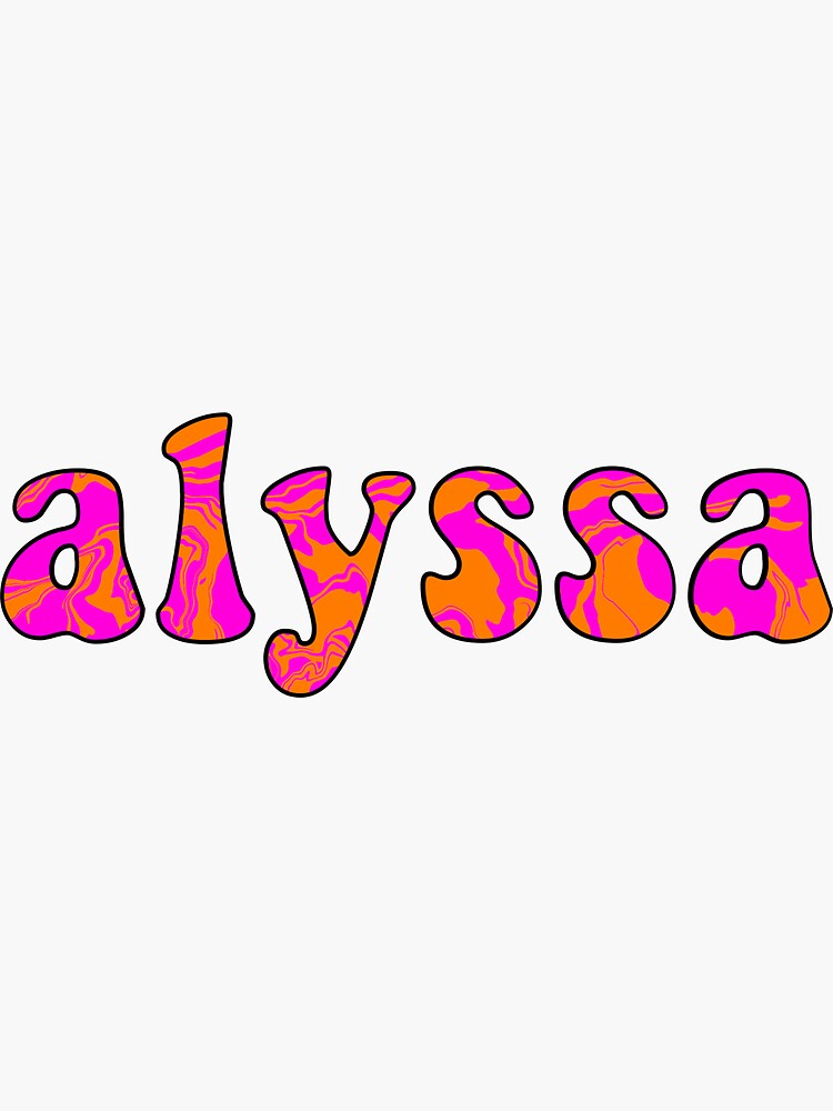 Alyssa Name Logo Typofonderie.com On X: "Alyssa – Part Of The 5 New