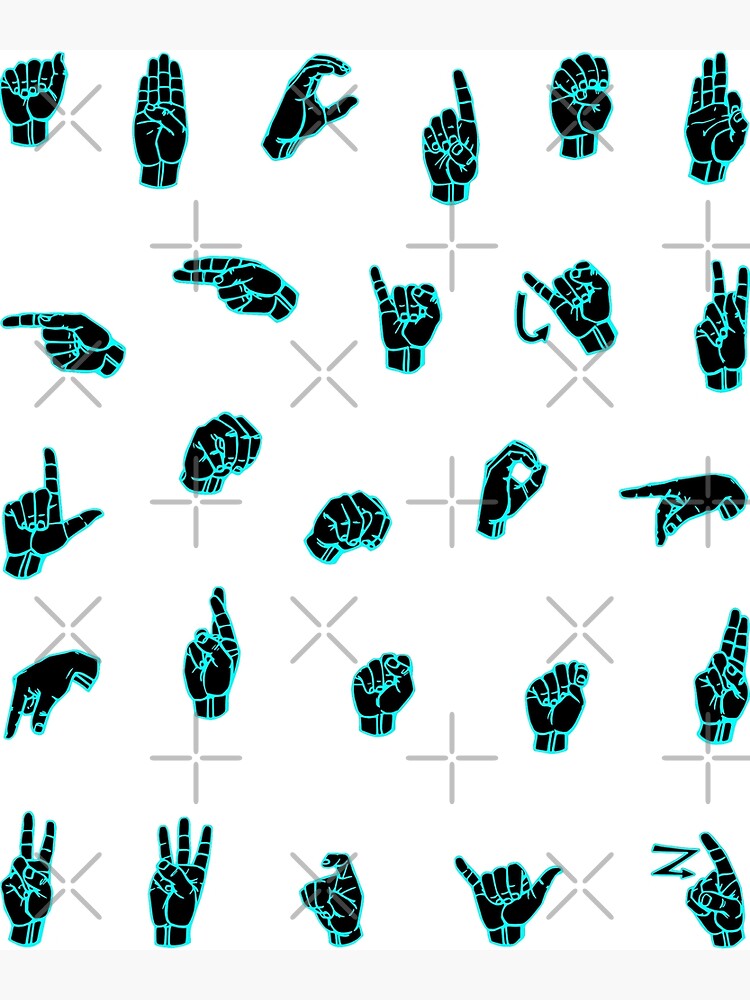 "ASL Stickers | ABCs Individual ASL Alphabet Letters Sign Language ...