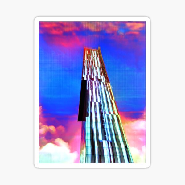 "Sym:\\Skyscraper" Sticker by Sym-Crook | Redbubble
