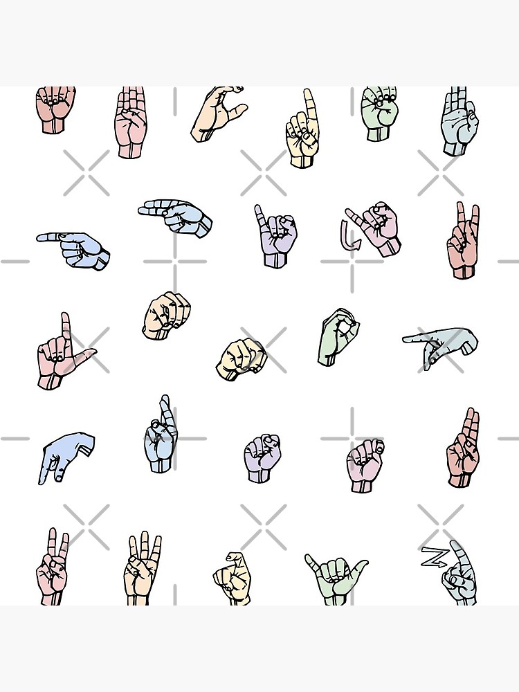 "ASL Stickers | ABCs Individual ASL Alphabet Letters Sign Language ...