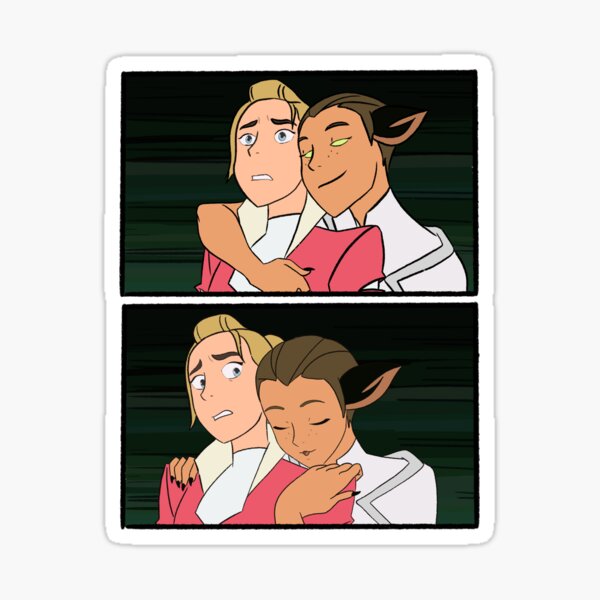 "Chipped Catra and Adora " Sticker for Sale by roseysandpoesys | Redbubble